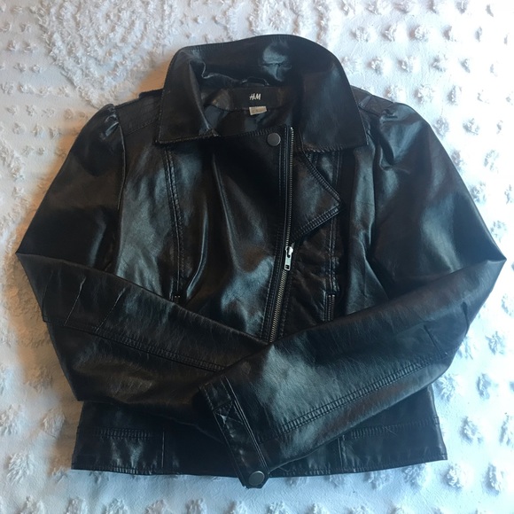 H&M | Jackets & Coats | Hm Faux Leather Jacket | Poshmark
